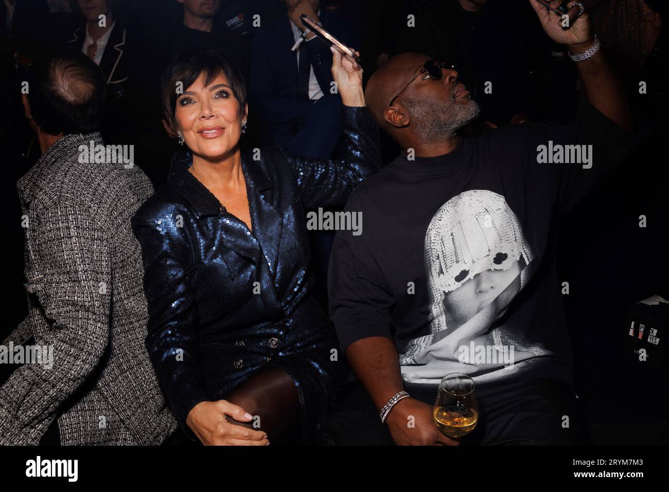 Kris Jenner, left, and Corey Gamble attend the L'Oreal Spring/Summer ...