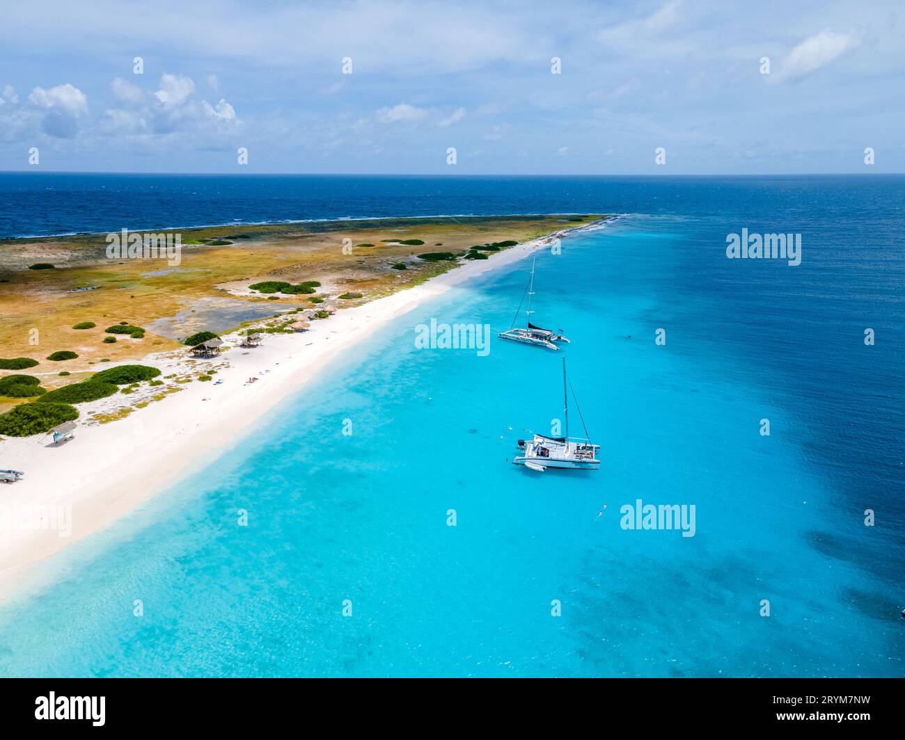 Klein Curacao Island with Tropical beach at the Caribbean island of ...