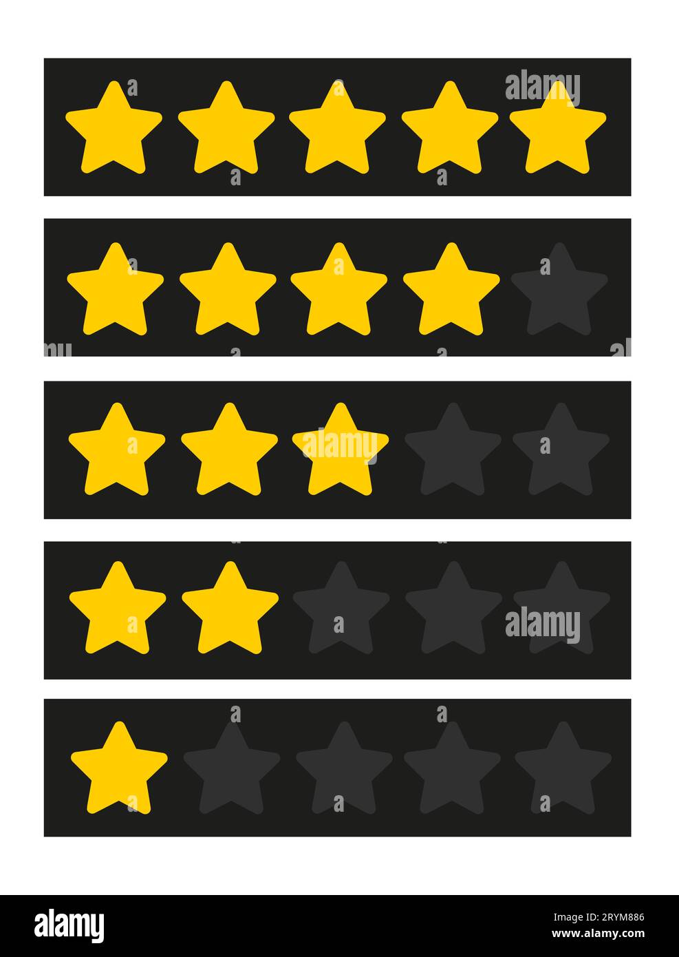 Star rating system vector vectors hi-res stock photography and images - Alamy
