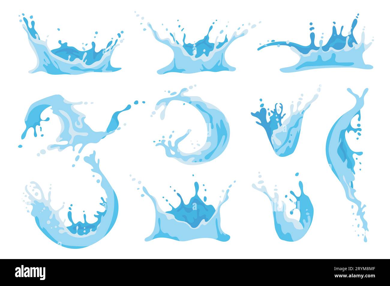 Object falling in water Stock Vector Images - Alamy
