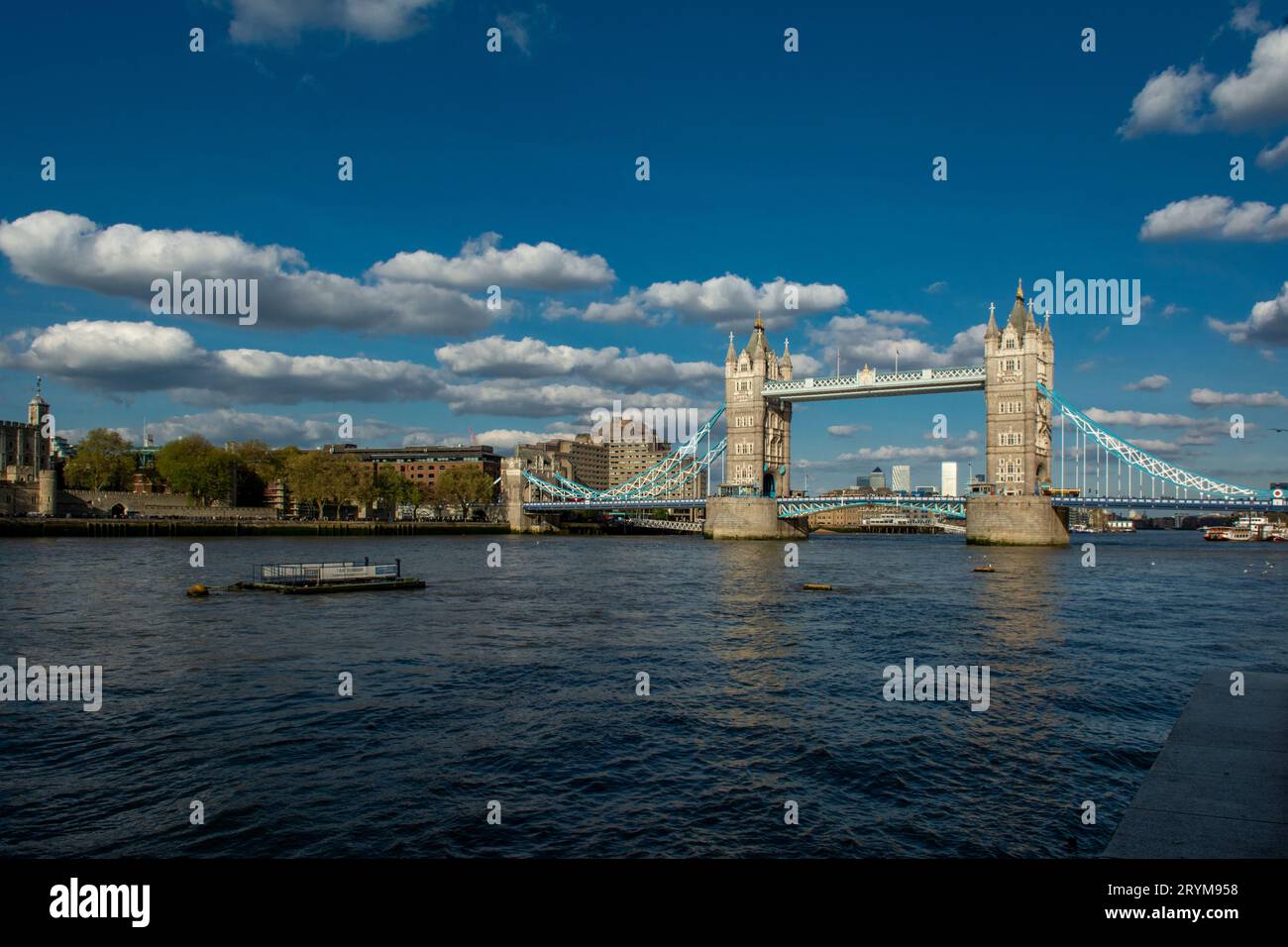 Tower bridge in London. The Tower Bridge is a suspension bridge with a ...