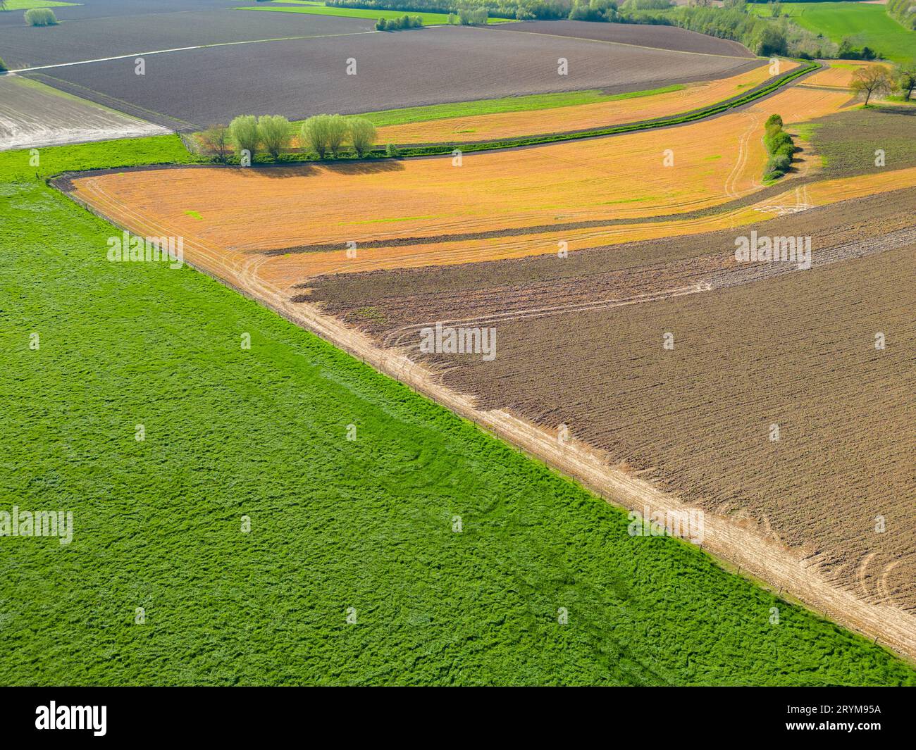 Green field top shot hi-res stock photography and images - Alamy