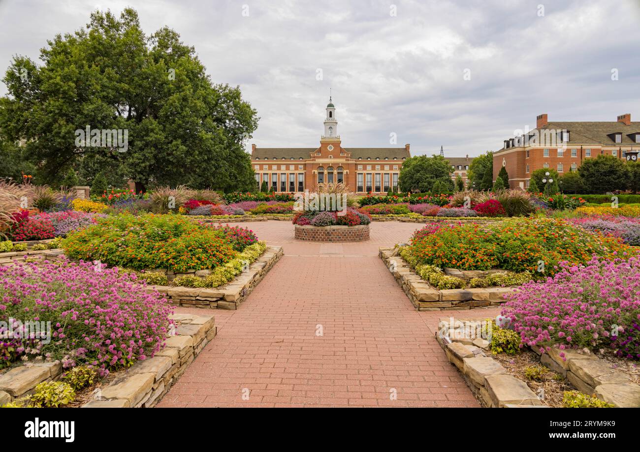 Overcast view of the Edmon Low Library of Oklahoma State University at ...