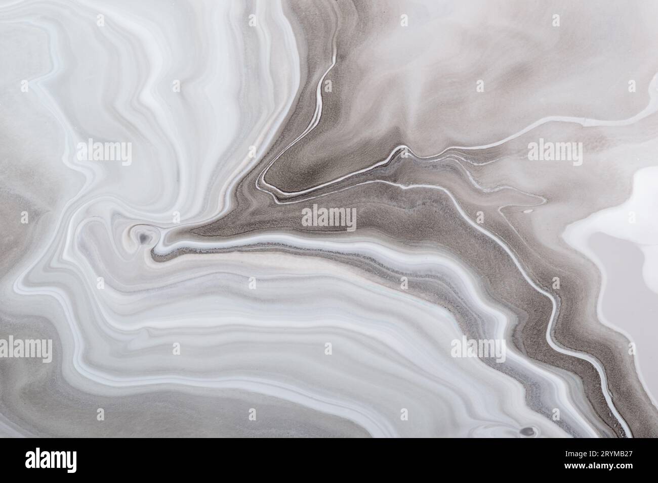 Acrylic Fluid Art. Luxury pattern of monochrome gray colors waves ...