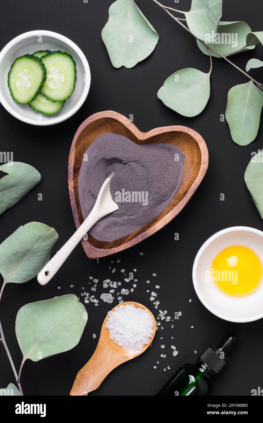 Beauty ingredients for making body and skin care cosmetic. Set of ...