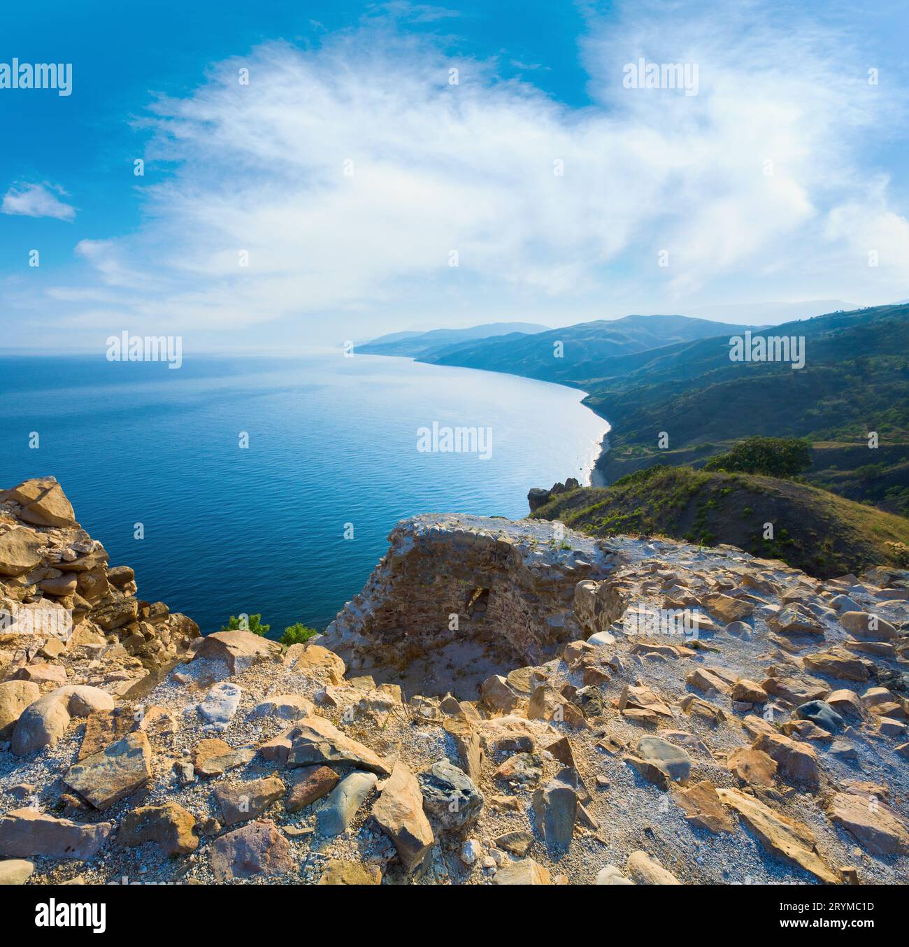 Ruins old coastal watchtower hi-res stock photography and images - Alamy