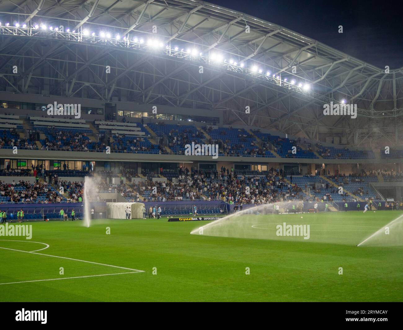 Soccer football water spray hi-res stock photography and images - Alamy