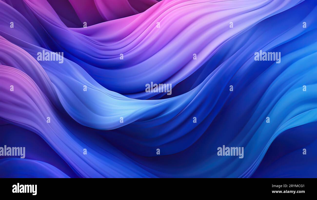 Blue Violet 3D Silky Waves Stock Photo - Alamy