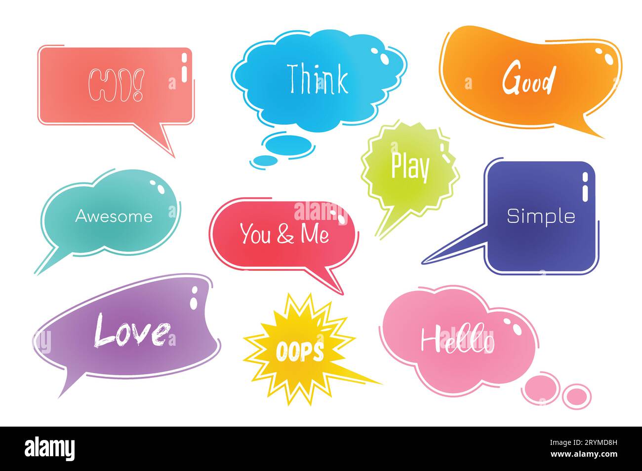 Cloud like shapes Stock Vector Images - Alamy