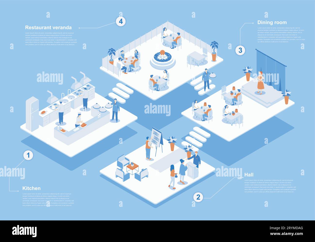 Dining hall vector vectors hi-res stock photography and images - Alamy