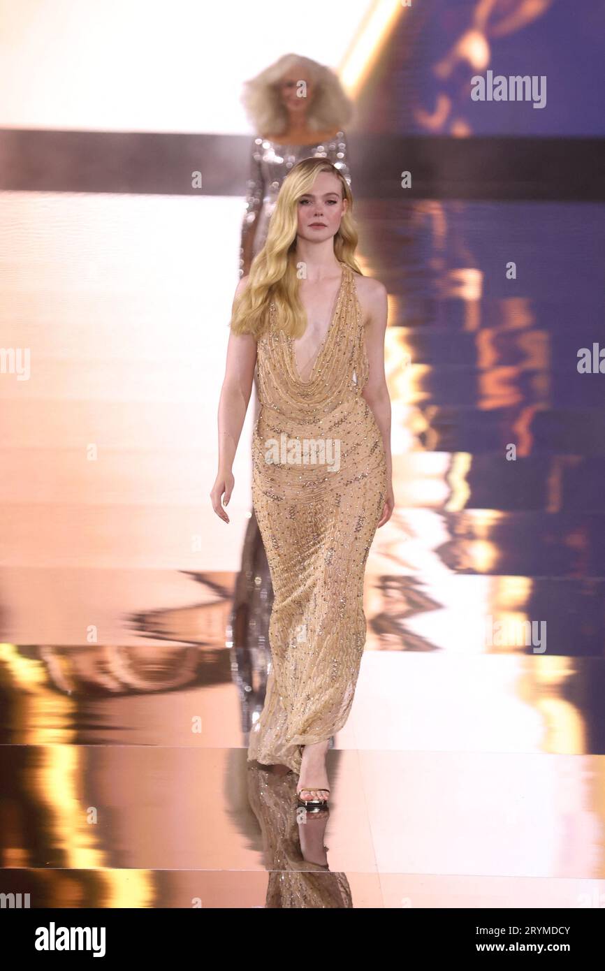 Elle Fanning walks the runway during "Le Défilé L'Oréal Paris - Walk ...