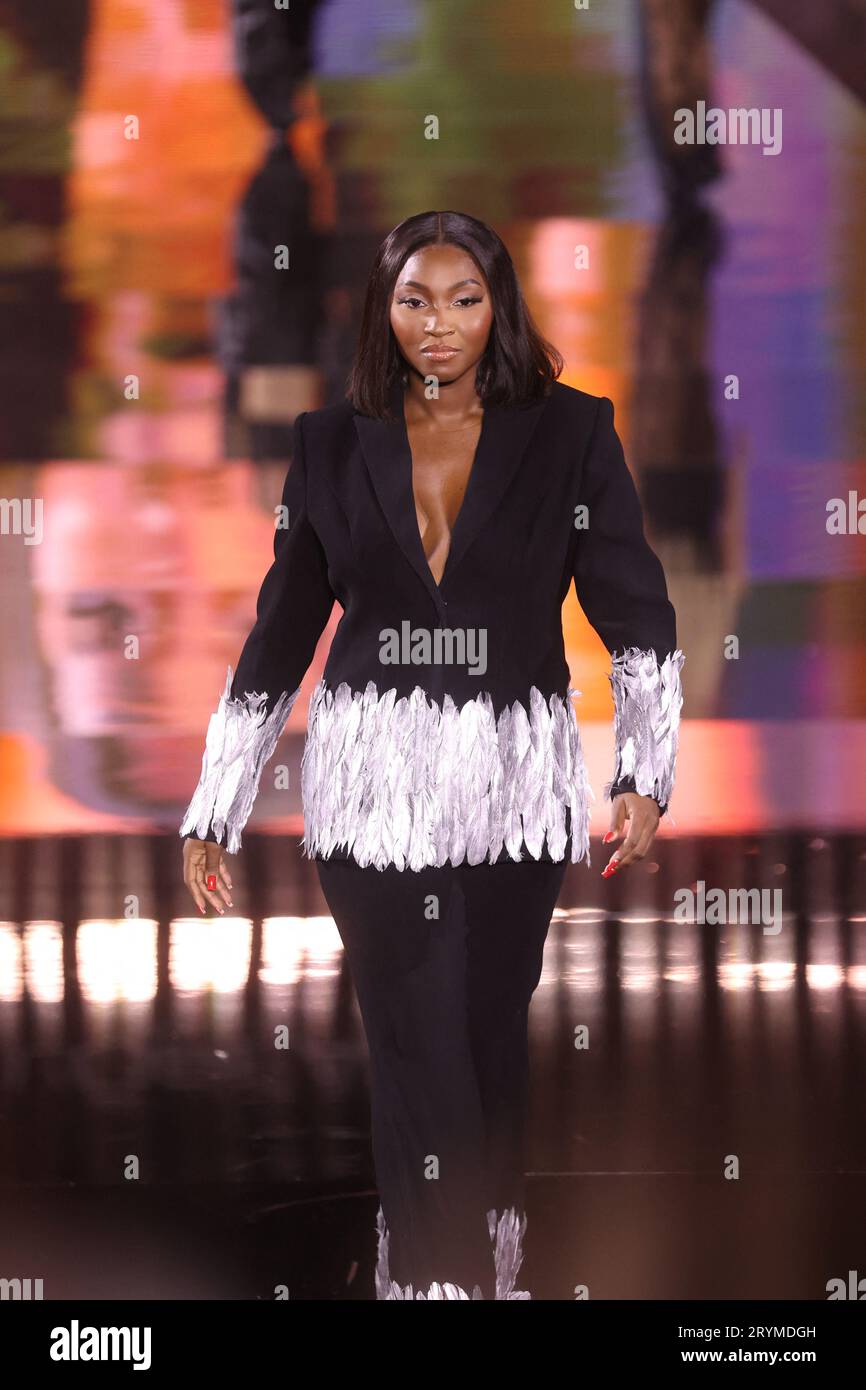 Guest walks the runway during "Le Défilé L'Oréal Paris - Walk Your Worth" Show as part of Paris ...