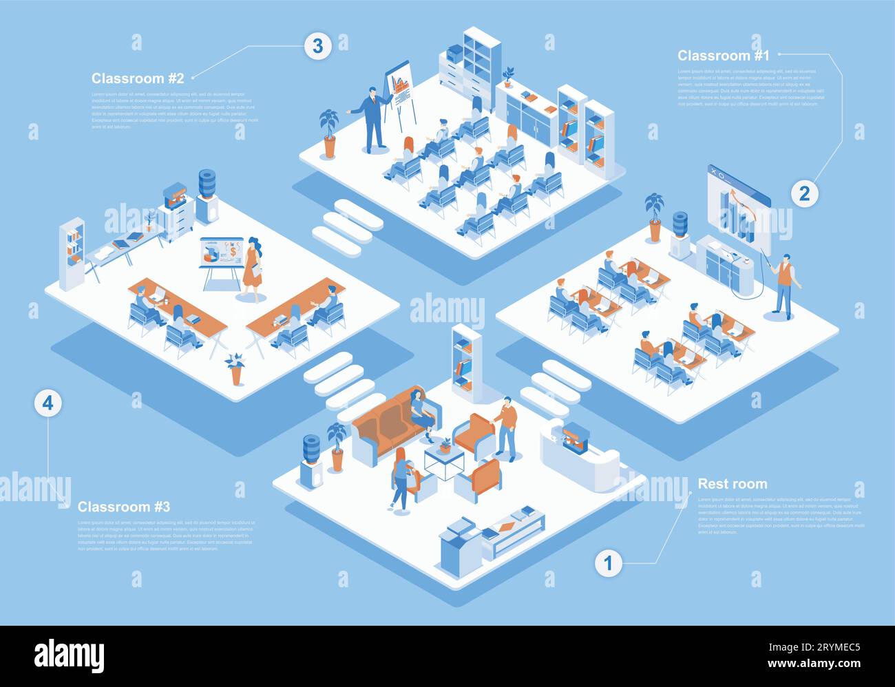 Corporate office building infographics business Stock Vector Images - Alamy