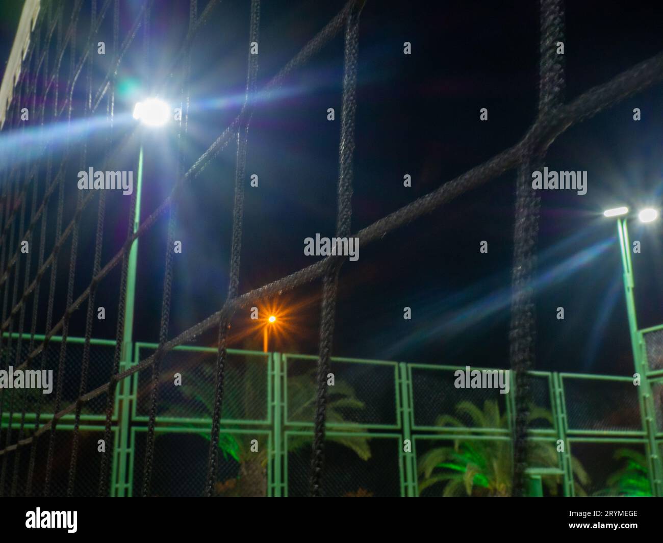 Volleyball net close-up. Concept.Sports spotlight light. Beach ...