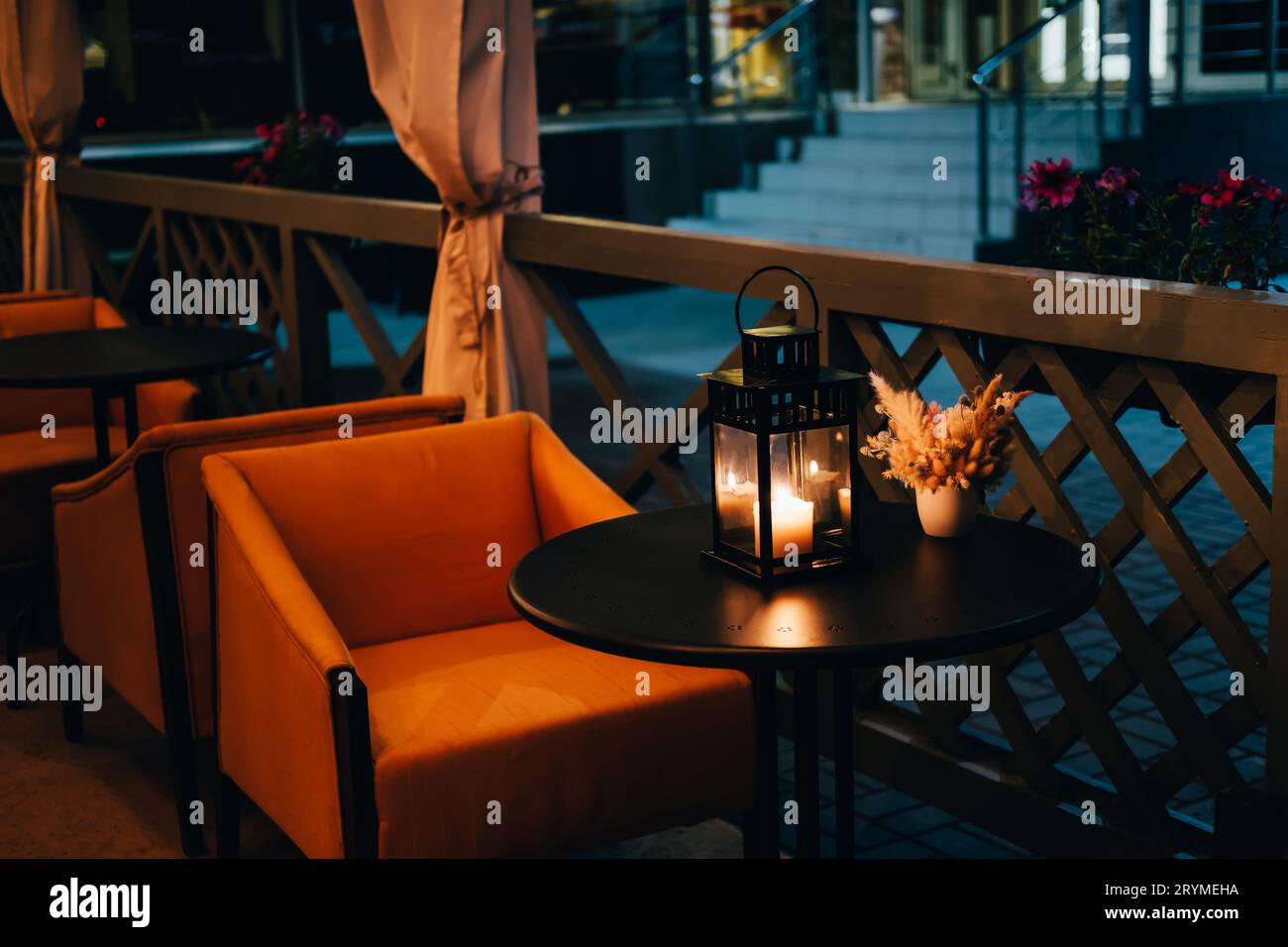 Cafe terrace at night hi-res stock photography and images - Alamy