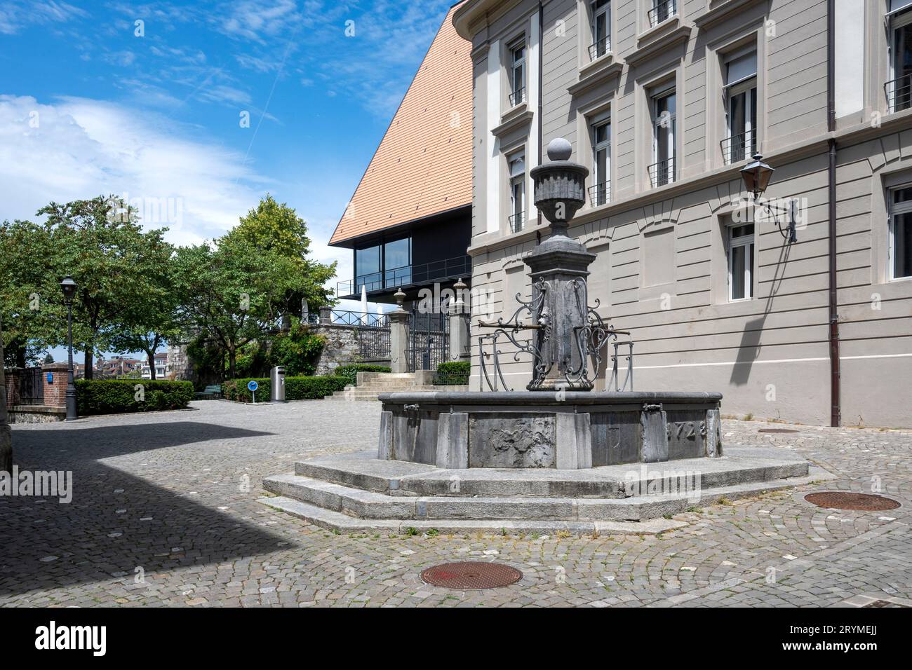 Panorama of old town of city of Lausanne, Canton of Vaud, Switzerland ...