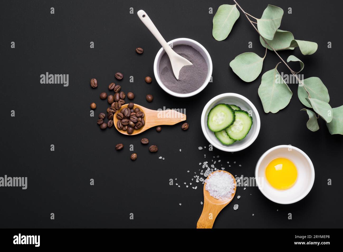 Natural ingredients for making DIY skin care cosmetic. Set of various ...