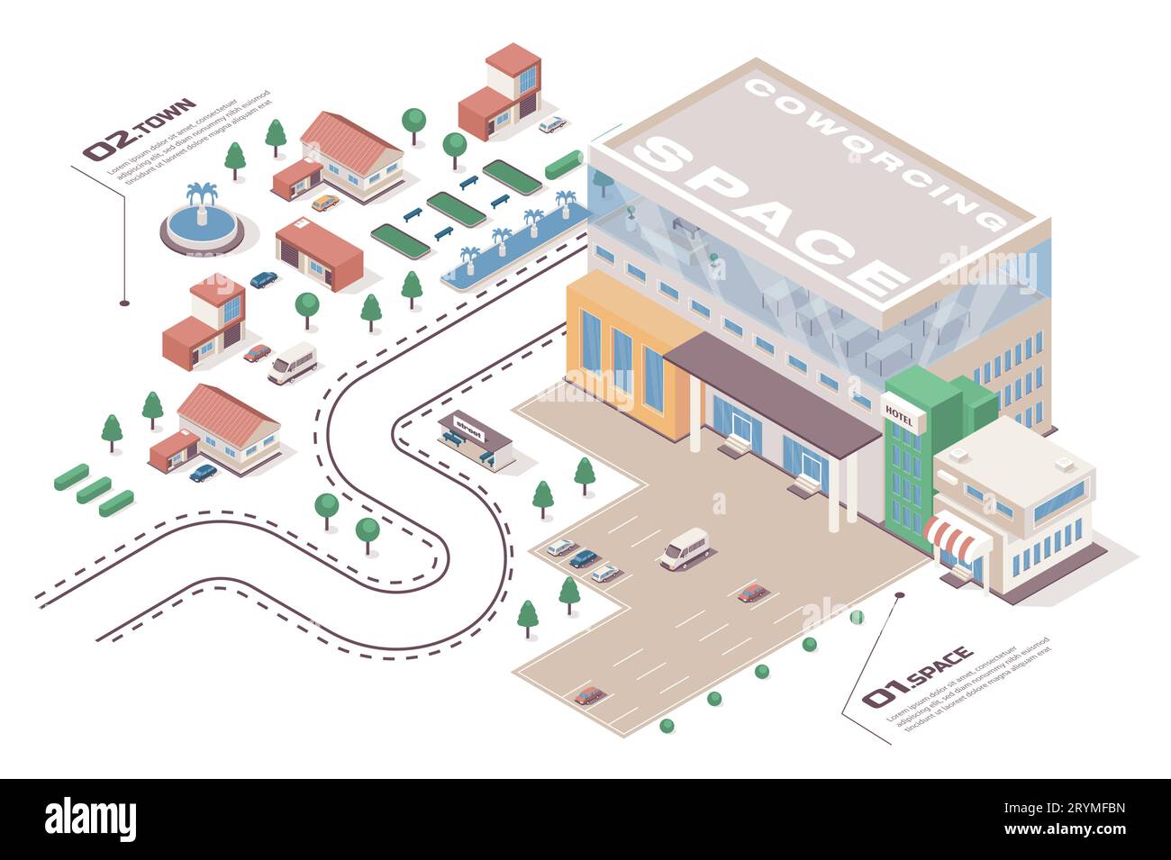 Corporate office building infographics business Stock Vector Images - Alamy