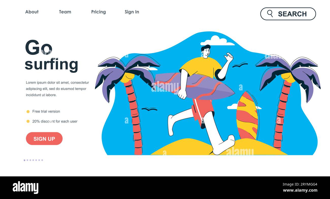 Recreational surfing Stock Vector Images - Alamy