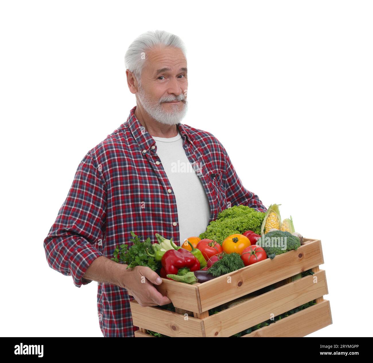 Man carrying crate vegetables hi-res stock photography and images - Alamy