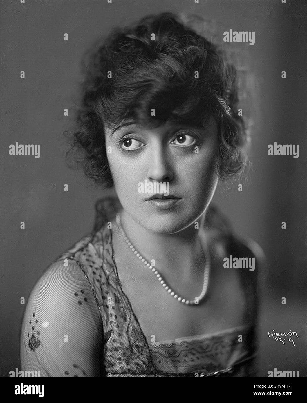 Black and white film copy negative of Mabel Normand, half-length ...