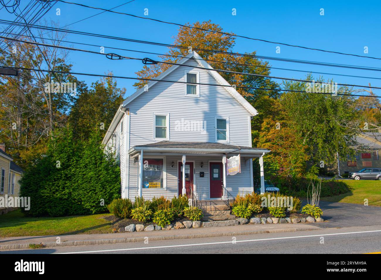 Historic commercial buildings on Boston Post Road at King Philip ...