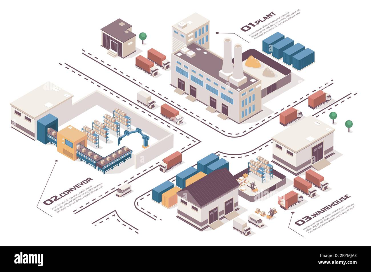 Factory process map Stock Vector Images - Alamy