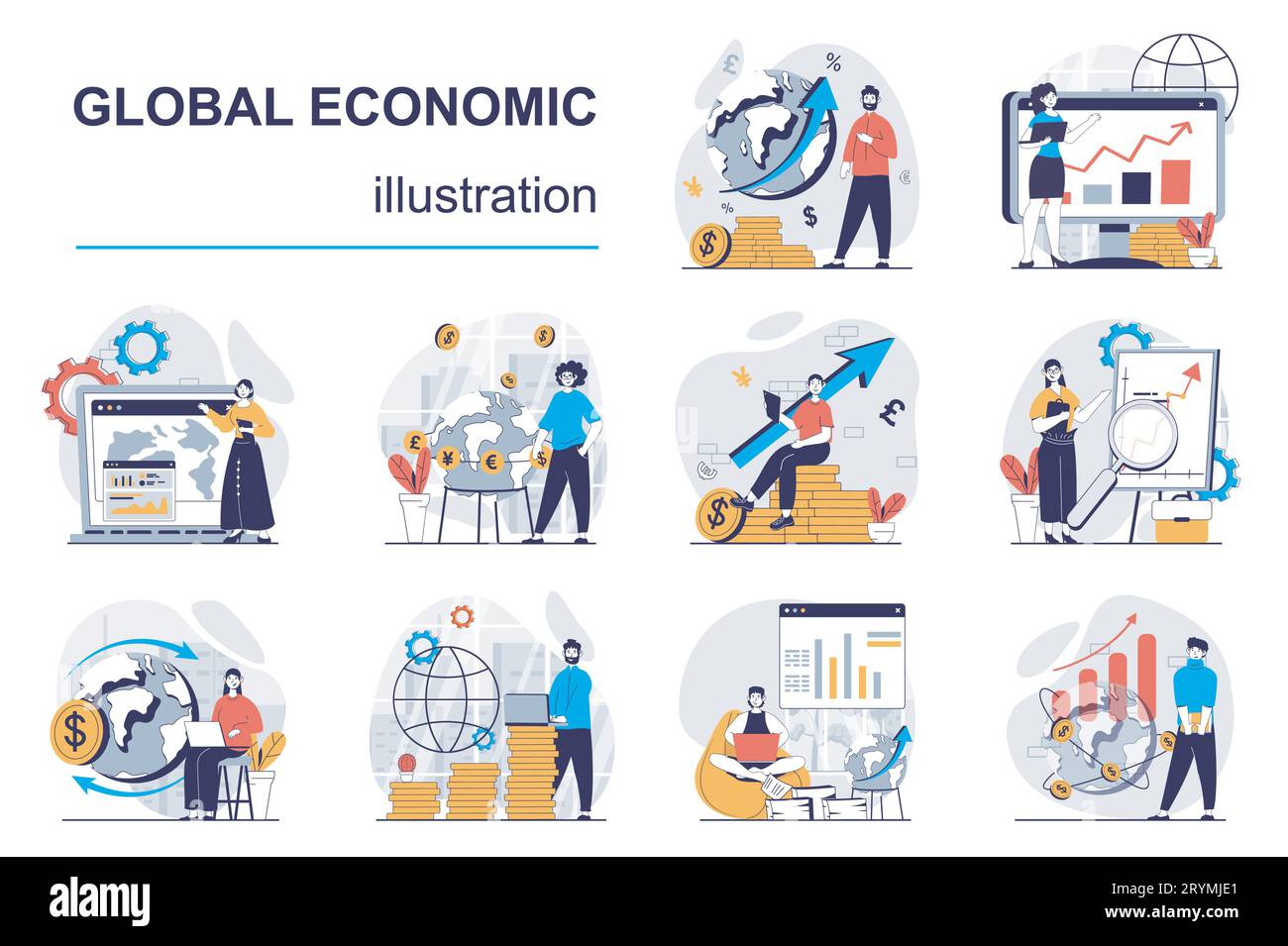 Worldwide economic analysis Stock Vector Images - Alamy