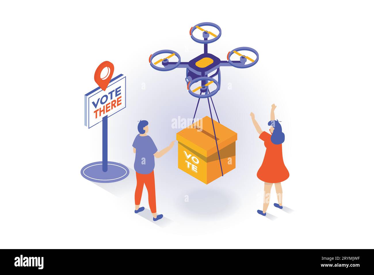 Vote polling station Stock Vector Images - Alamy