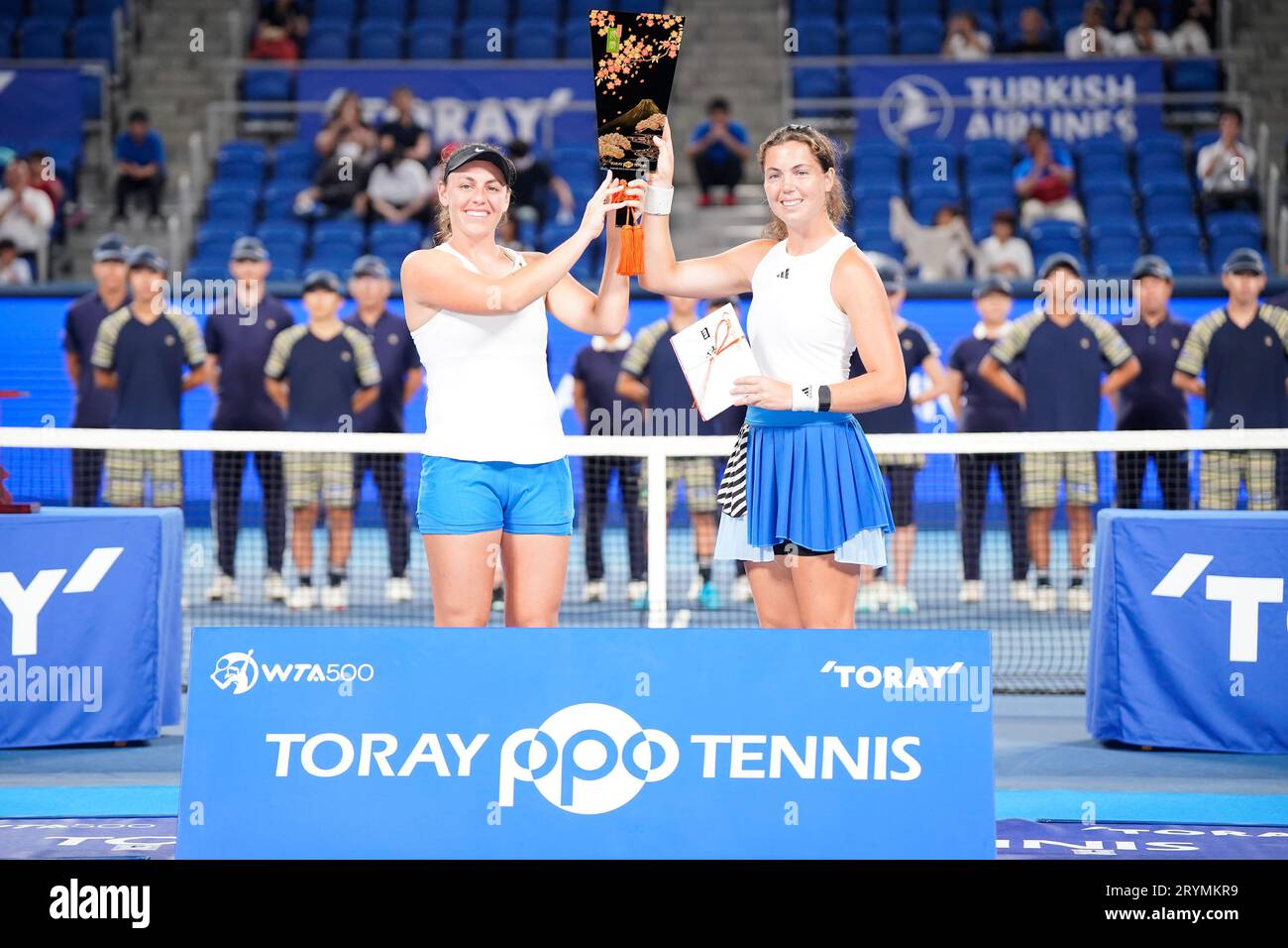 Tokyo, Japan. 30th Sep, 2023. (L-R) Ingrid Neel (EST), Ulrikke Eikeri ...