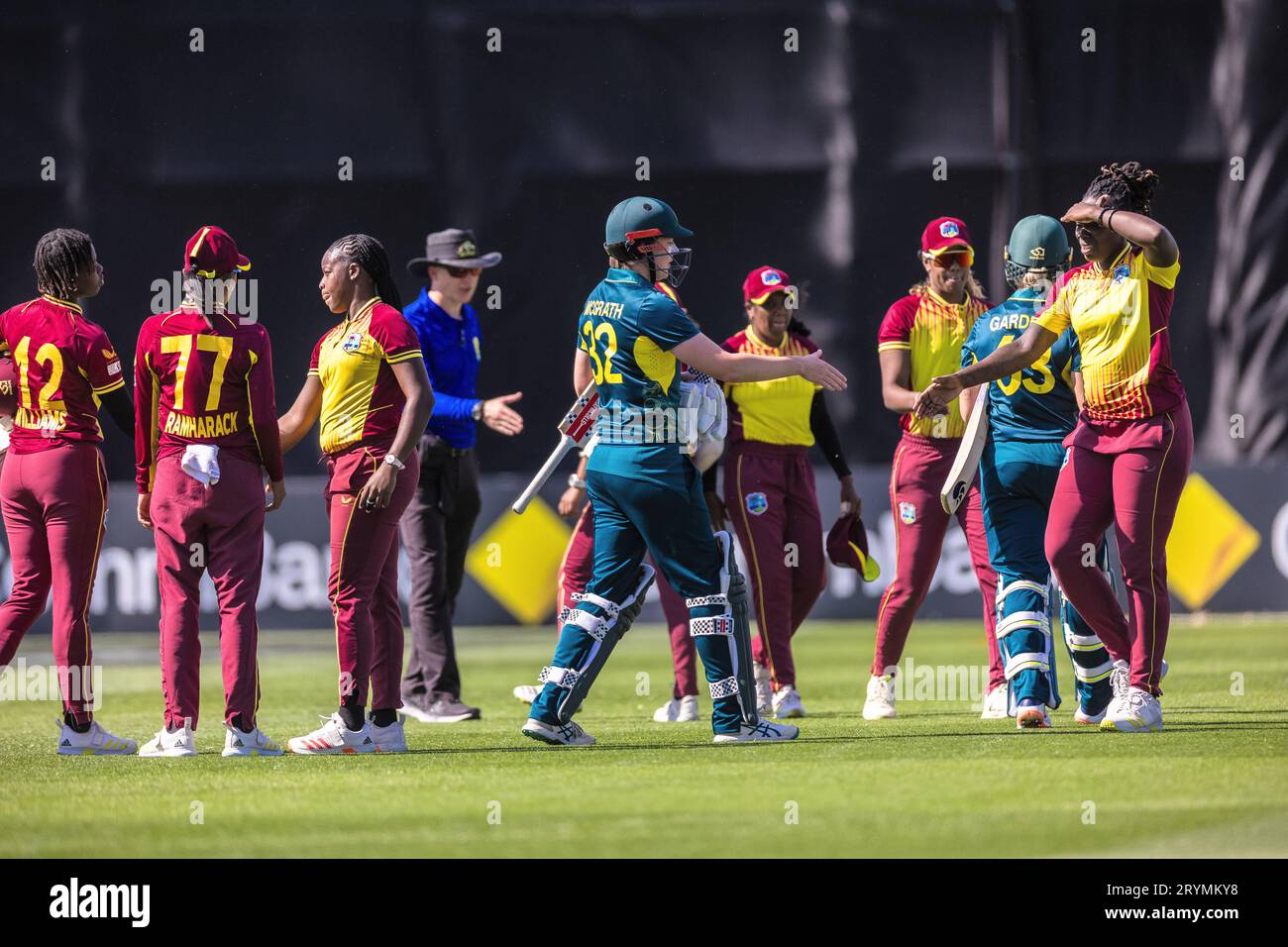 Cricket players shake hands hi-res stock photography and images - Alamy