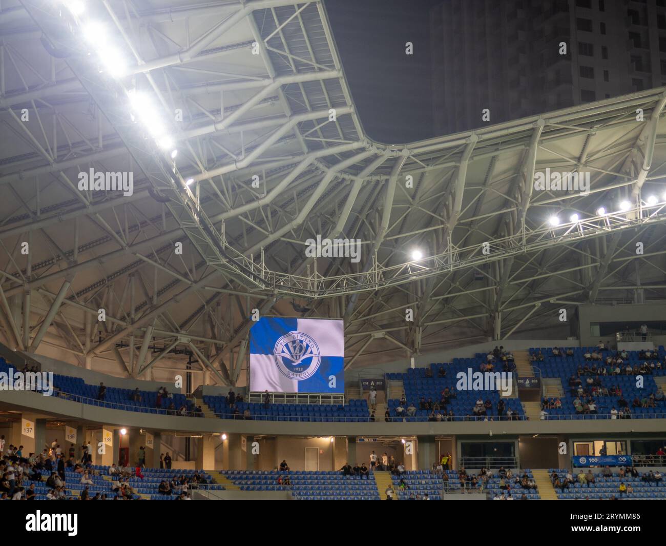 Batumi, Georgia. 09.24.2023 Vault of the Adjarabet Arena stadium. Metal ...