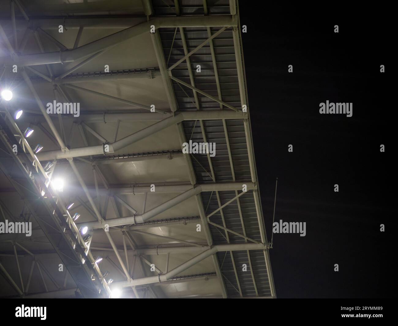 Vault of the Adjarabet Arena stadium. Metal construction. Roof of a ...