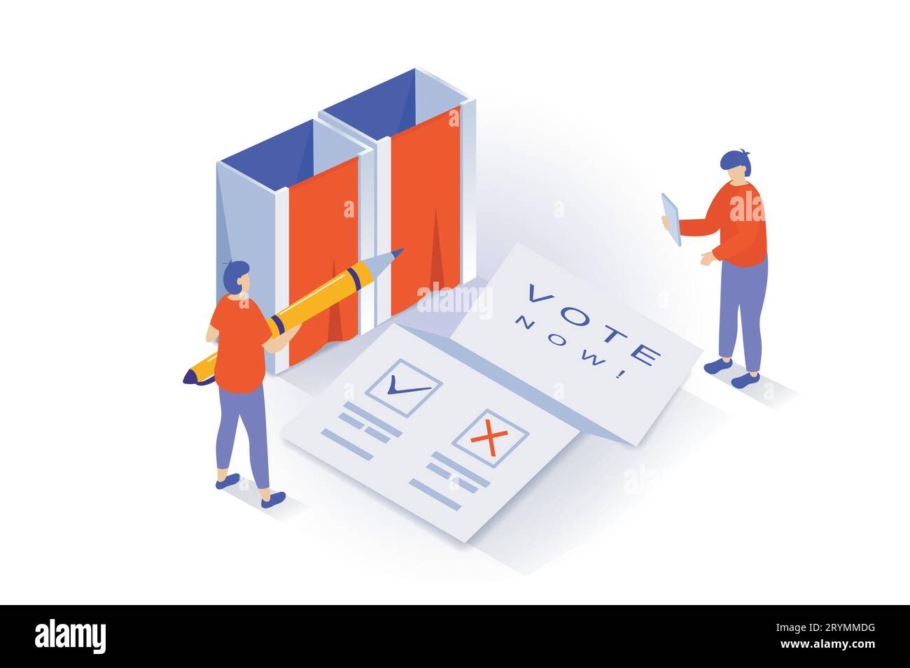 Station of voting polling station Stock Vector Images - Alamy