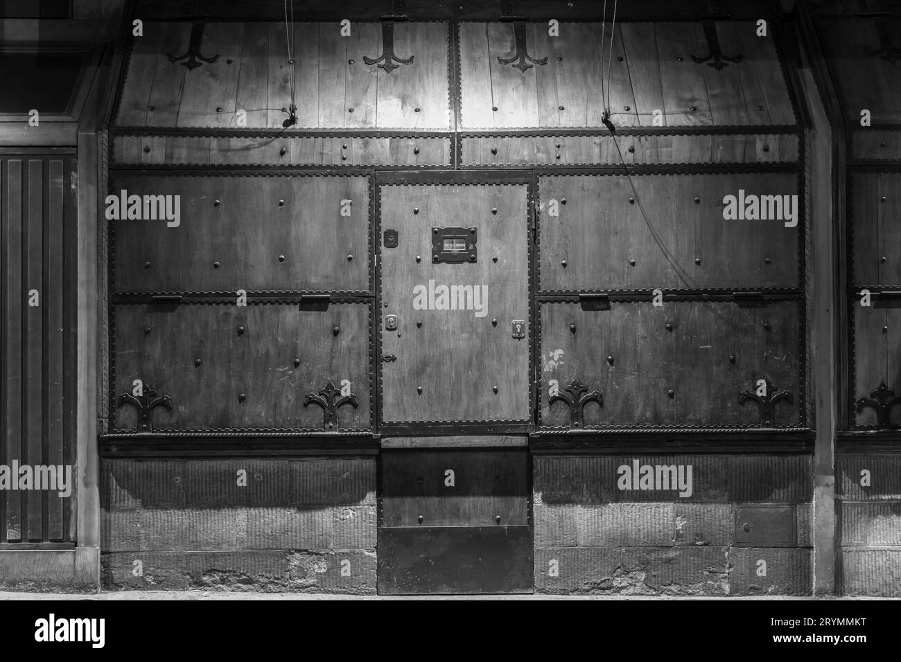 Vintage old door - concept for security, safety, secret, privacy ...