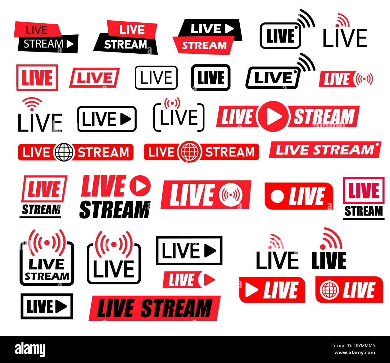Broadcast streaming overlay Stock Vector Images - Alamy