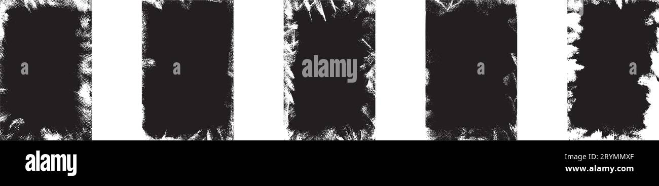 Old style photo frame with grunge texture. brush strokes, vintage paper ...