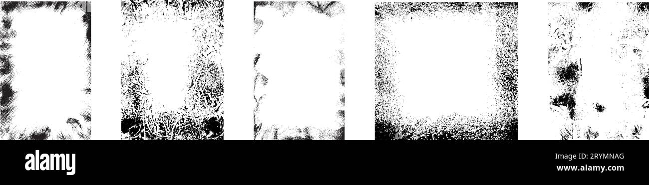 Vintage paper elements old effects. Overlay textures black worn edges ...