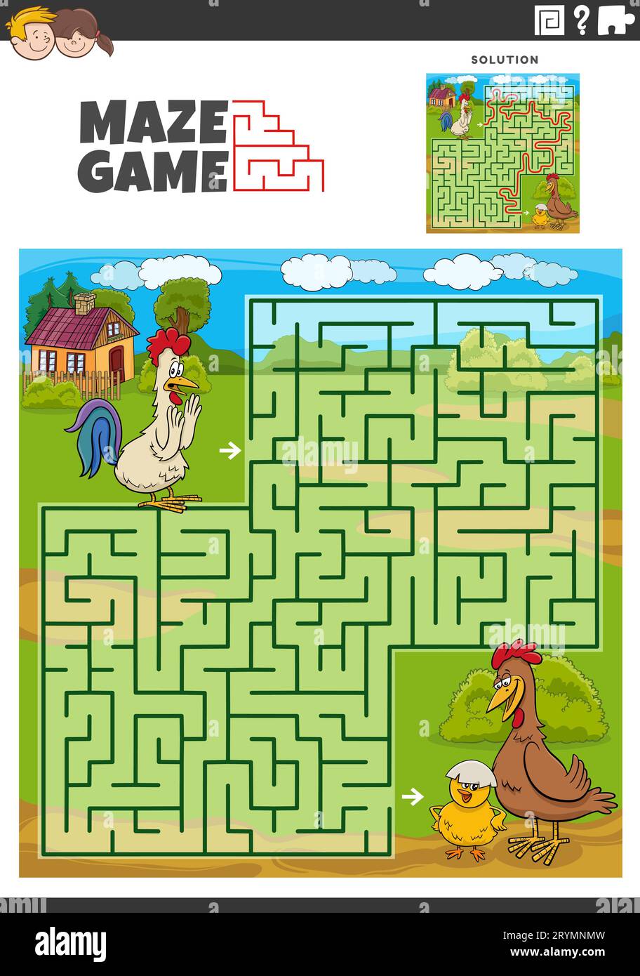 Path maze educational activity hi-res stock photography and images - Alamy