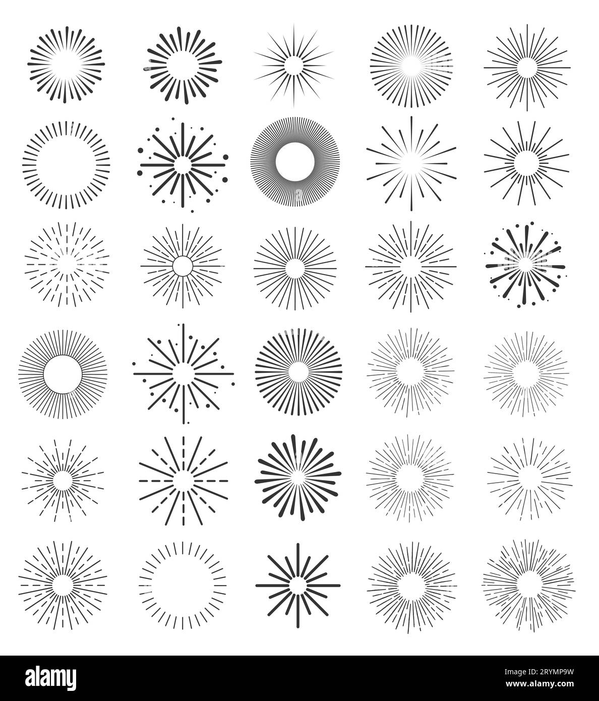 Rays beams starburst sunburst pattern Cut Out Stock Images & Pictures ...