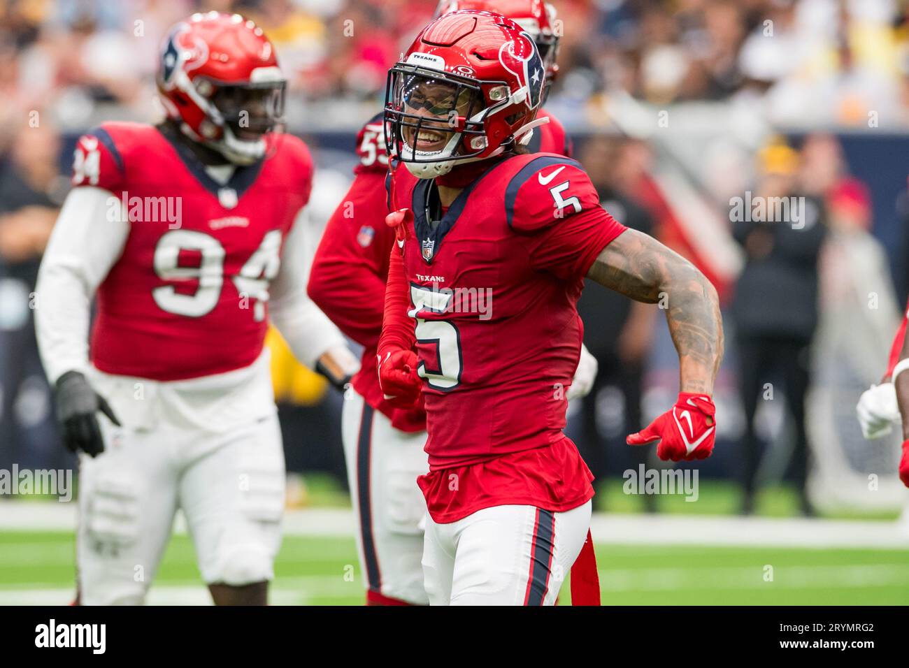 Houston, TX, USA. 1st Oct, 2023. Houston Texans safety Jalen Pitre (5 ...