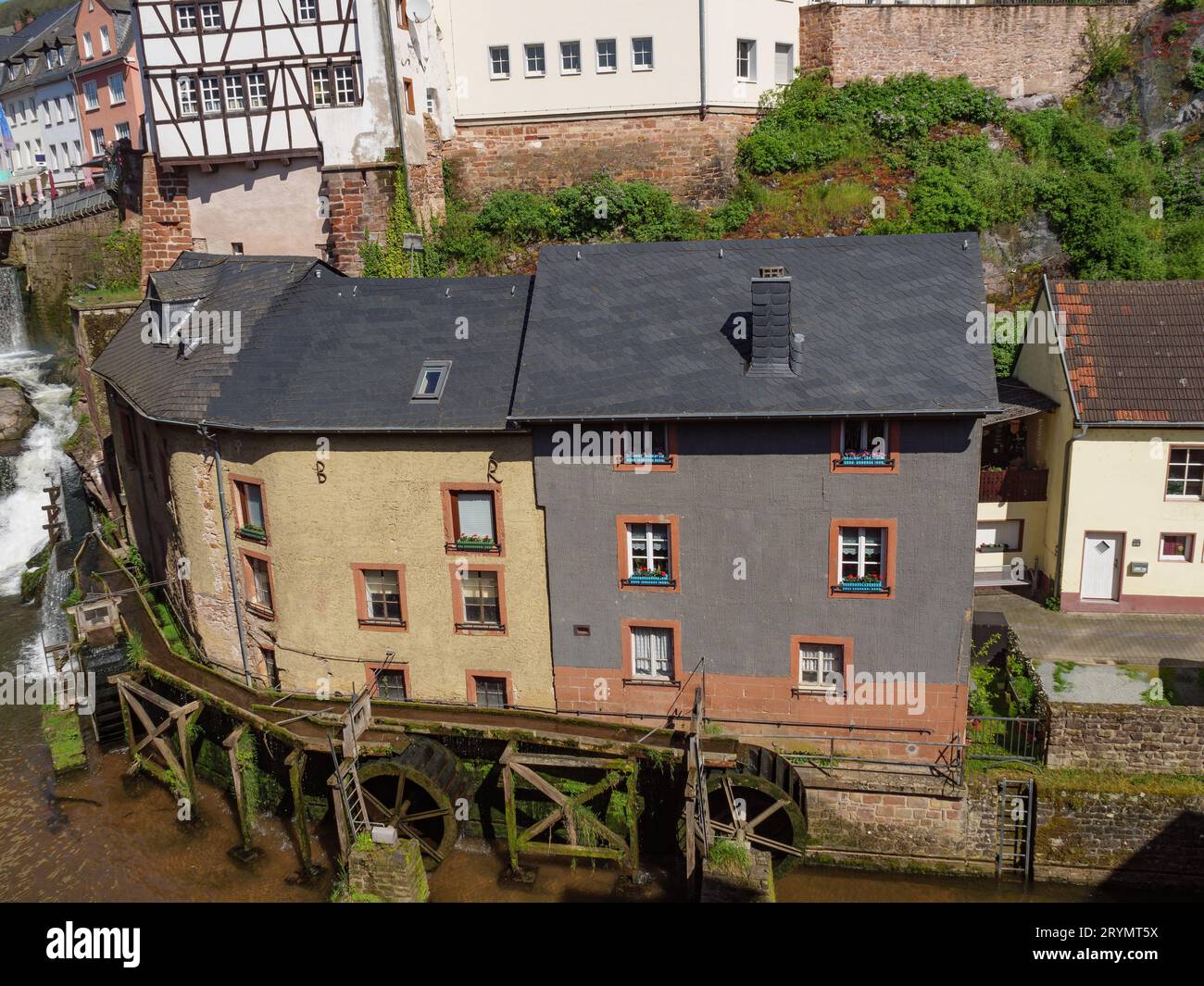 Saarburg city at the saar river Stock Photo - Alamy