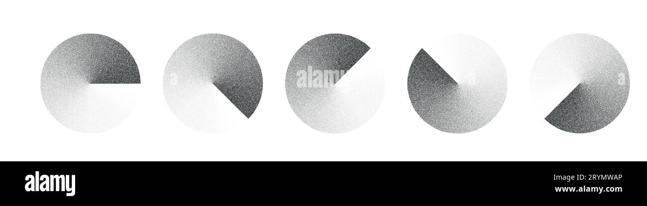 Grainy circular shape of noise and dots. gradient depth, halftone ...