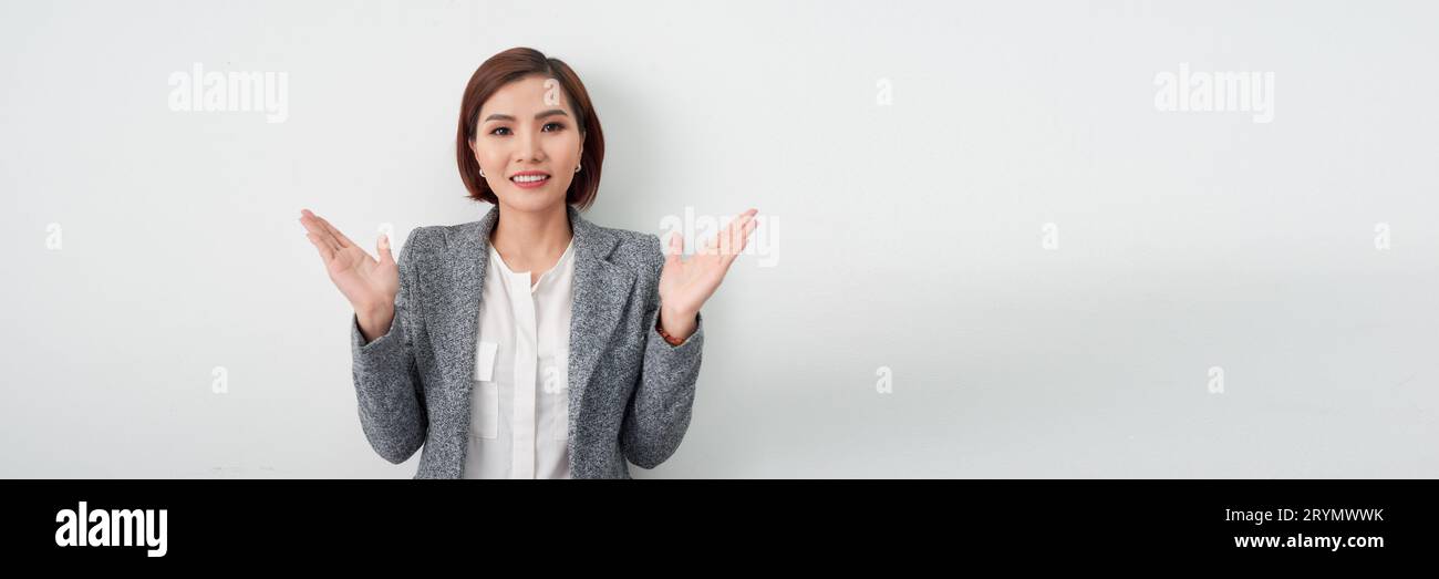 Attractive young woman clapping hands hi-res stock photography and ...