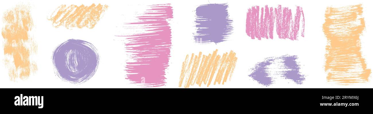 Grunge brush stroke texture in color. Suitable for borders, lines, and ...