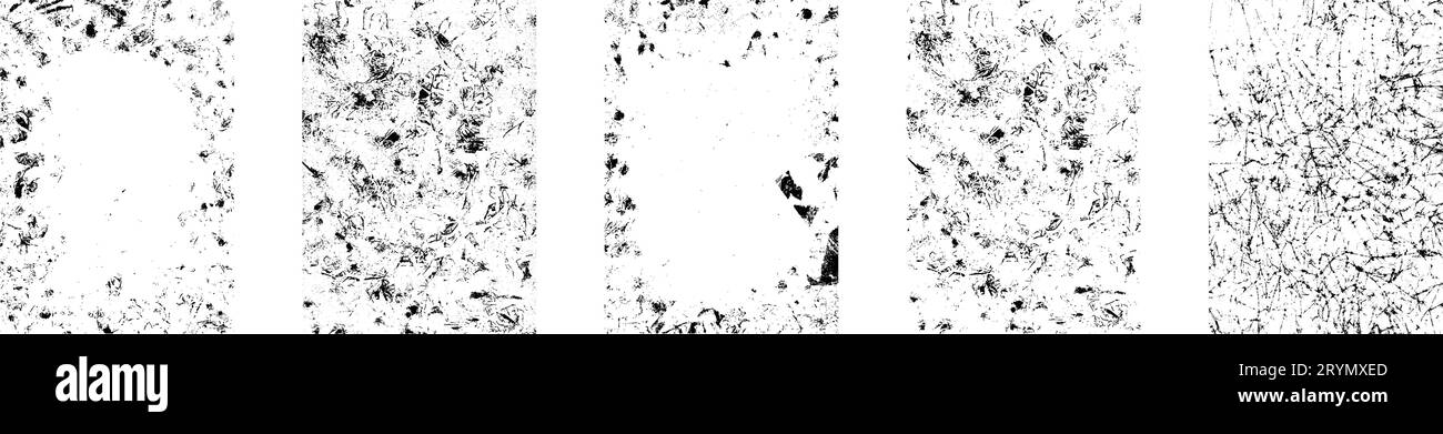 Vintage paper elements old effects. Overlay textures black worn edges ...