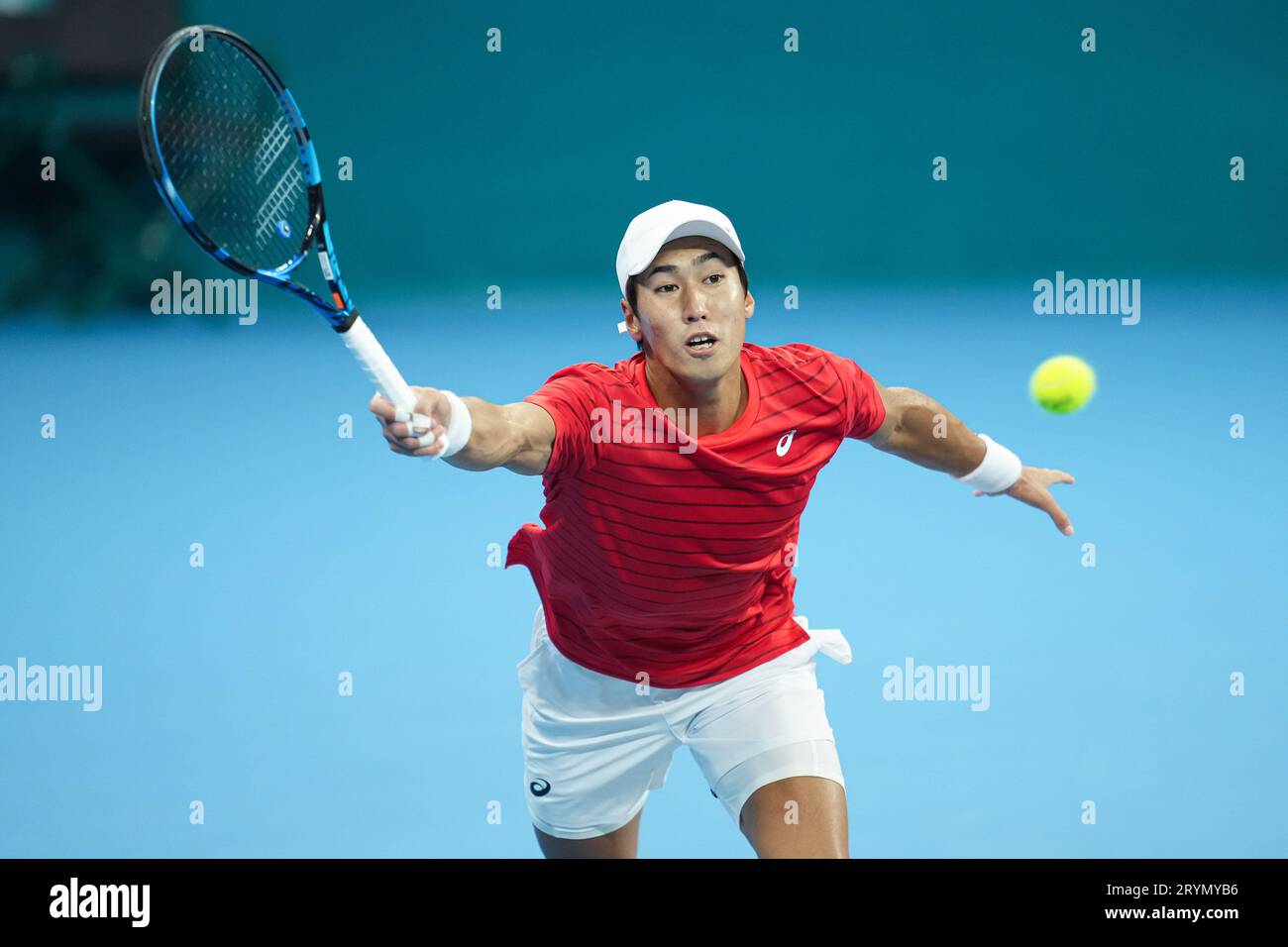 Hangzhou, China. 30th Sep, 2023. Yosuke Watanuki (JPN) Tennis : Men's Singles Final at Hangzhou ...