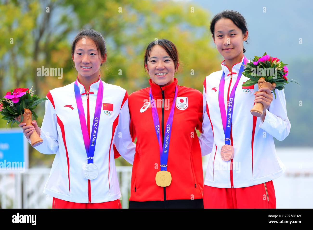 Jieshou, China. 30th Sep, 2023. (L-R) Xinyu Lin (CHN), Yuko Takahashi ...