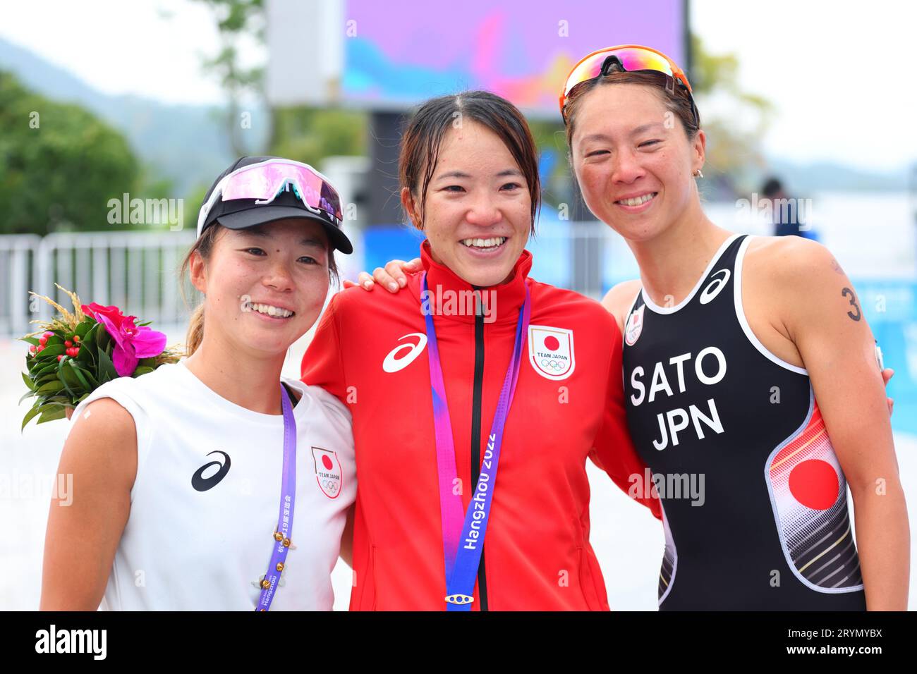 Jieshou, China. 30th Sep, 2023. (L-R) Hiraku Fukuoka, Yuko Takahashi ...
