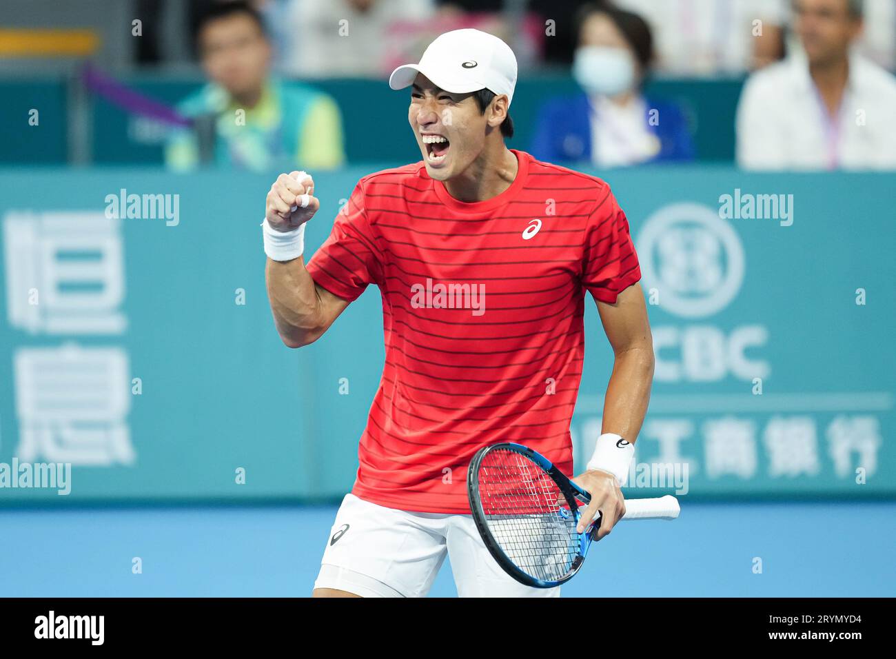 Hangzhou, China. 30th Sep, 2023. Yosuke Watanuki (JPN) Tennis : Men's Singles Final at Hangzhou ...